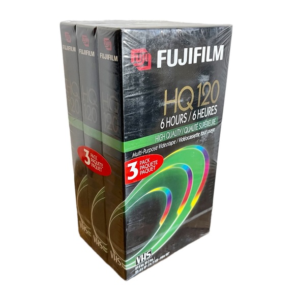 Fujifilm | Media | Fujifilm 3 Pack Vhs Tapes Cassettes New Sealed Hq 2 ...